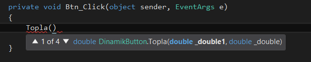 c# overload method – Mustafa BÜKÜLMEZ