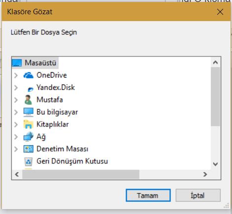 c# folderbrowserdialog kullanımı – Mustafa BÜKÜLMEZ
