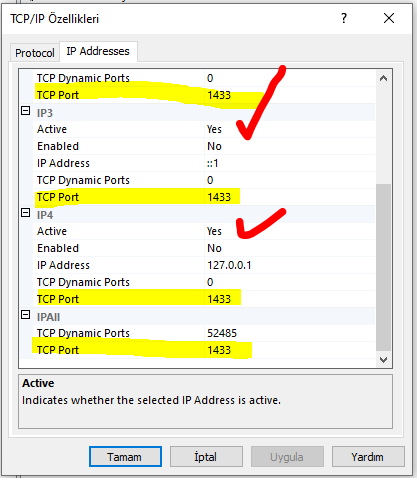 SQL Server TCPIP Uzaktan Erişimi Açma – Mustafa BÜKÜLMEZ